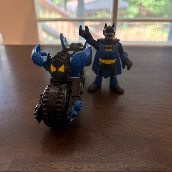 Mattel | Toys | Mattel Batman Figure With Batcycle Blue And Black ...